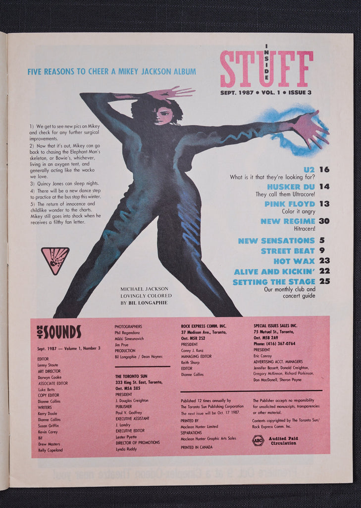 Hot Sounds Magazine, "Bono Isn't U2," Vol 1, Issue #3, September ...