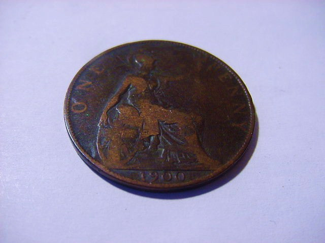 Queen Victoria One Penny – Bronze 1900, Great Britain, Veiled Head ...