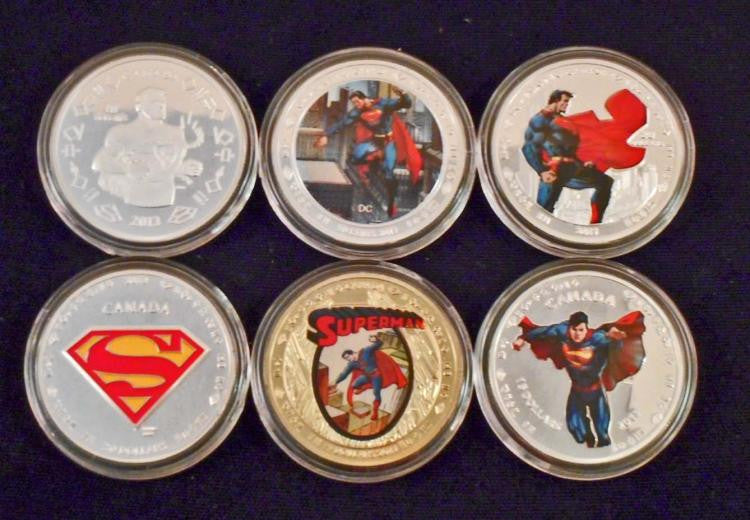 Superman Commemorative Collectors Coin Set Of Six, with Display Box ...