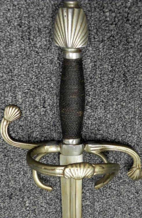 17th Century Italian Style Rapier Sword Complex Hilt & Faceted Pommel ...